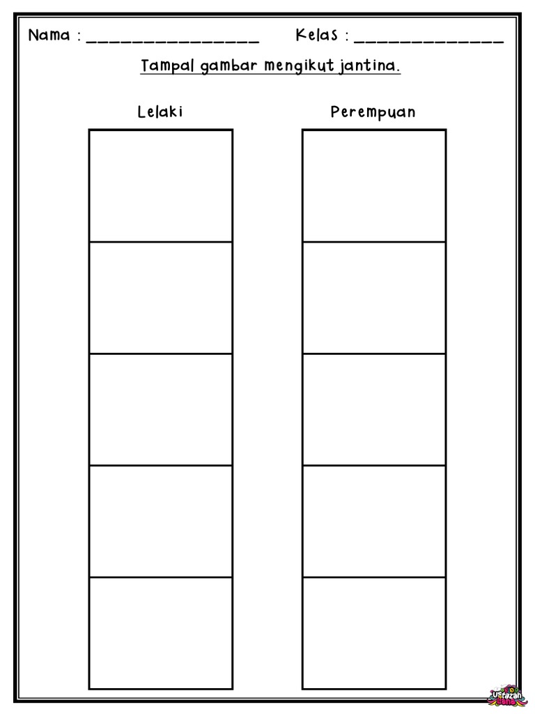 Lembaran Kerja Jantina | PDF