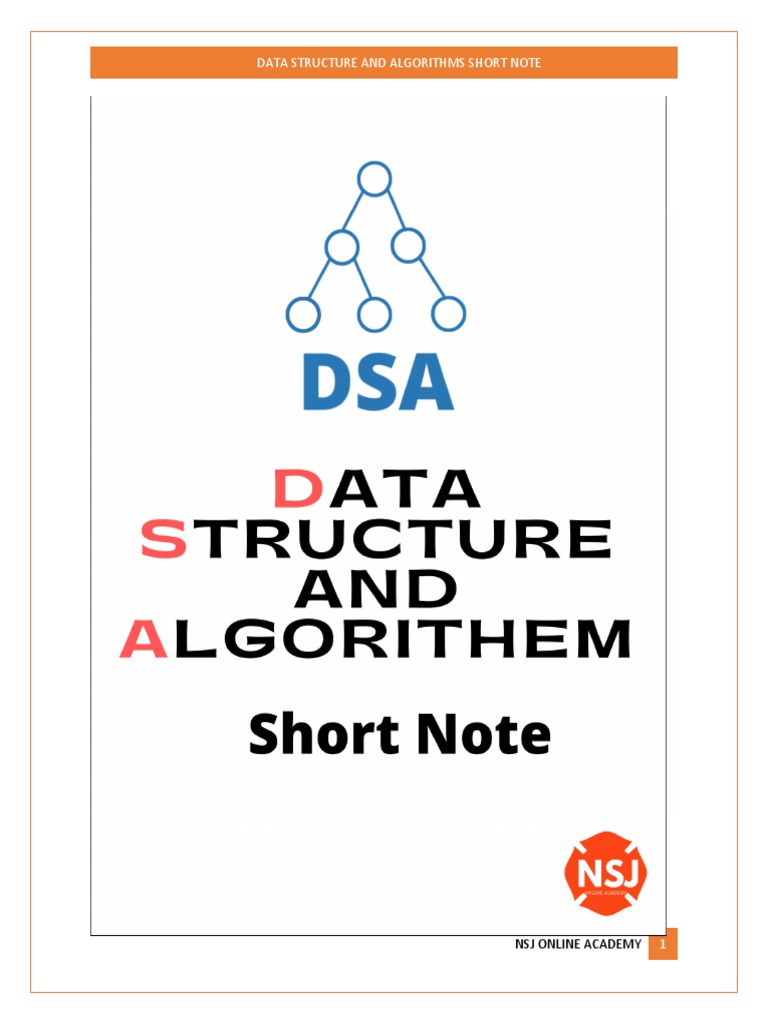 Data Structure and Algorithms Short Note: NSJ Online Academy | PDF | Queue (Abstract Data Type ...