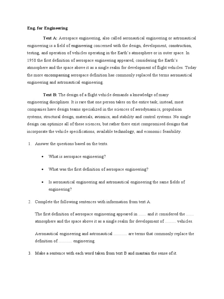 English For Engineering | Download Free PDF | Aerospace Engineering ...