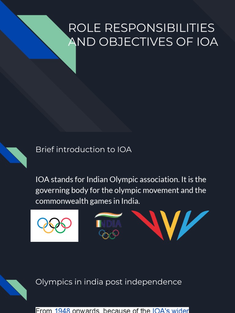 Objectives and Role of IOA | PDF