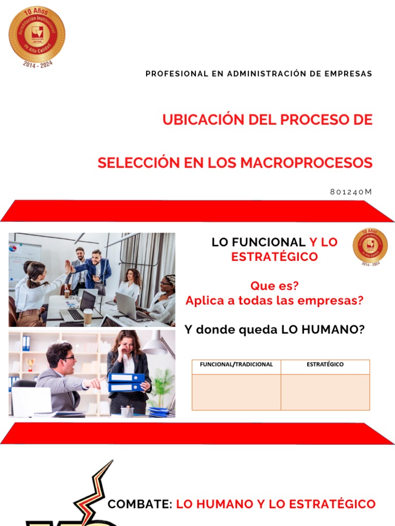 Ubicación Del Proceso de Selección en Los Macroprocesos | PDF | Crecimiento personal y ...