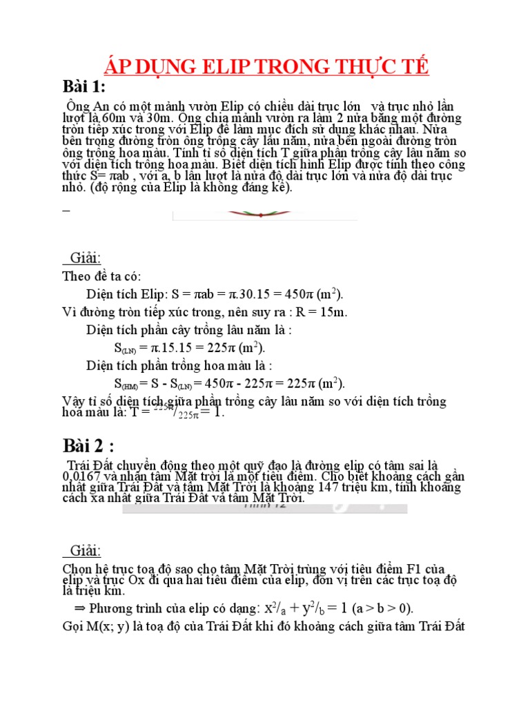 Chuyên đề Elip. | PDF