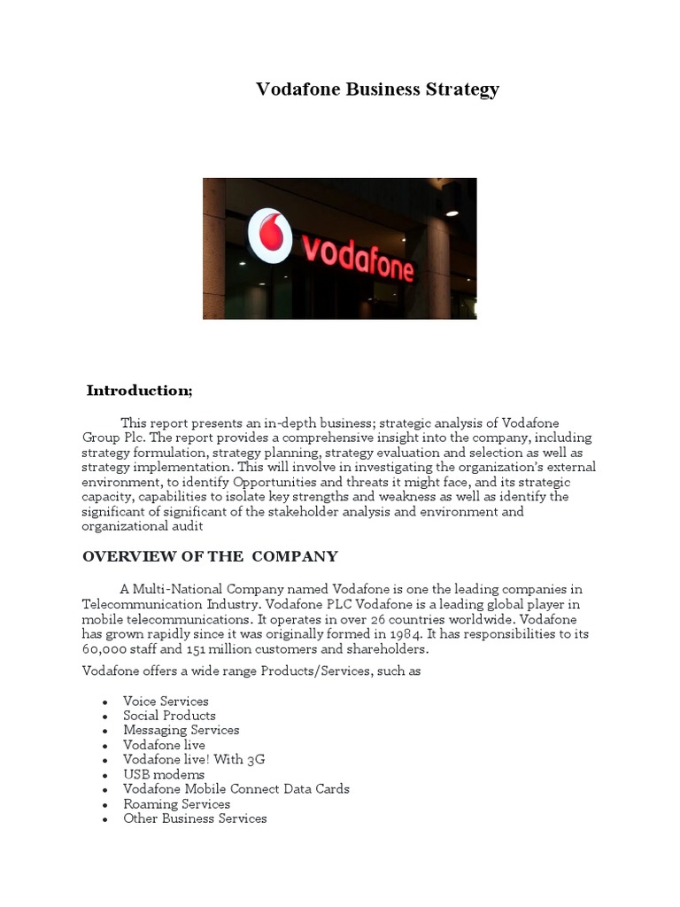 Vodafone Business Strategy | PDF