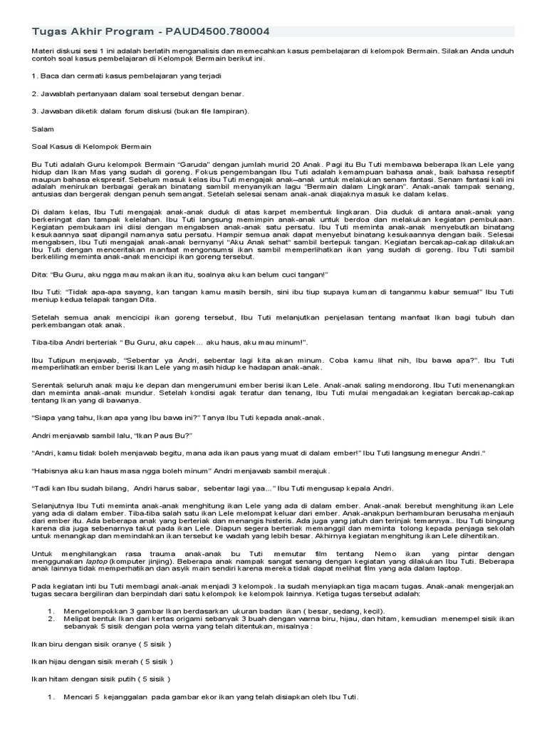 Tugas Akhir Program | PDF