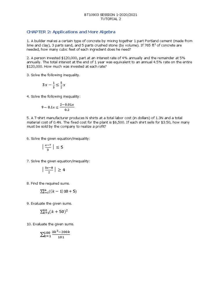 Tutorial 2 | PDF | Teaching Methods & Materials