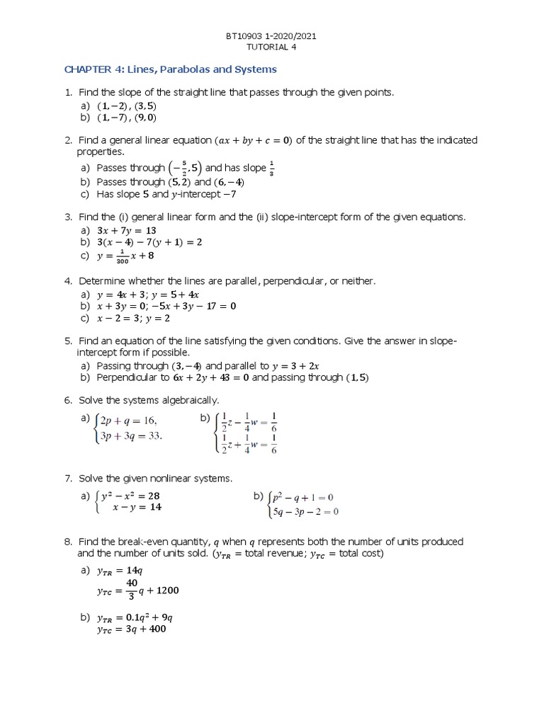 Tutorial Chapter 4 | PDF