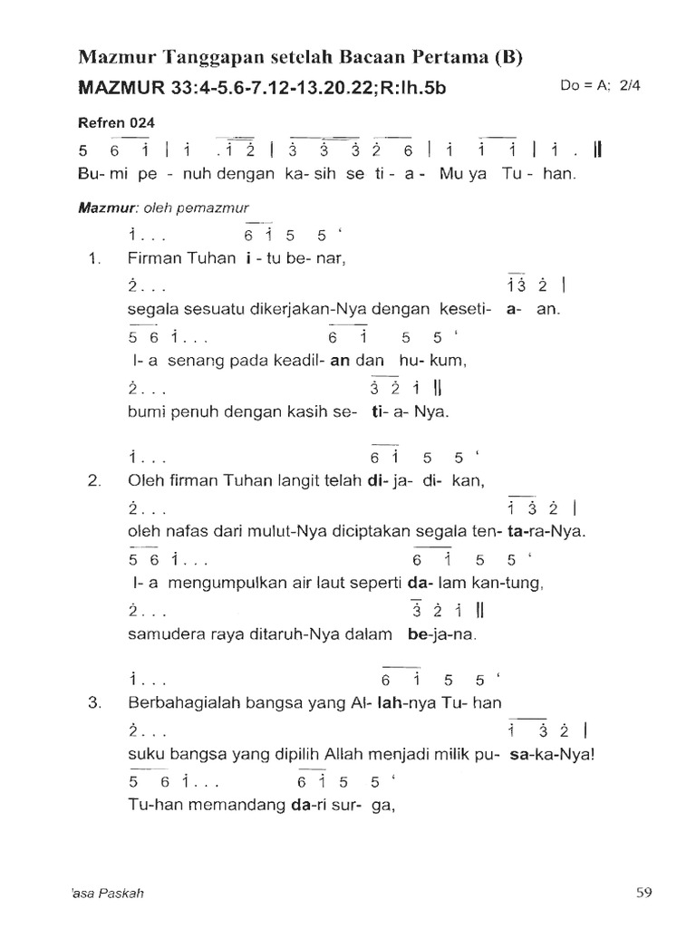 MT 1B - Sabtu Suci Malam Paskah - Tahun A, B, C (Hal 59-60) | PDF