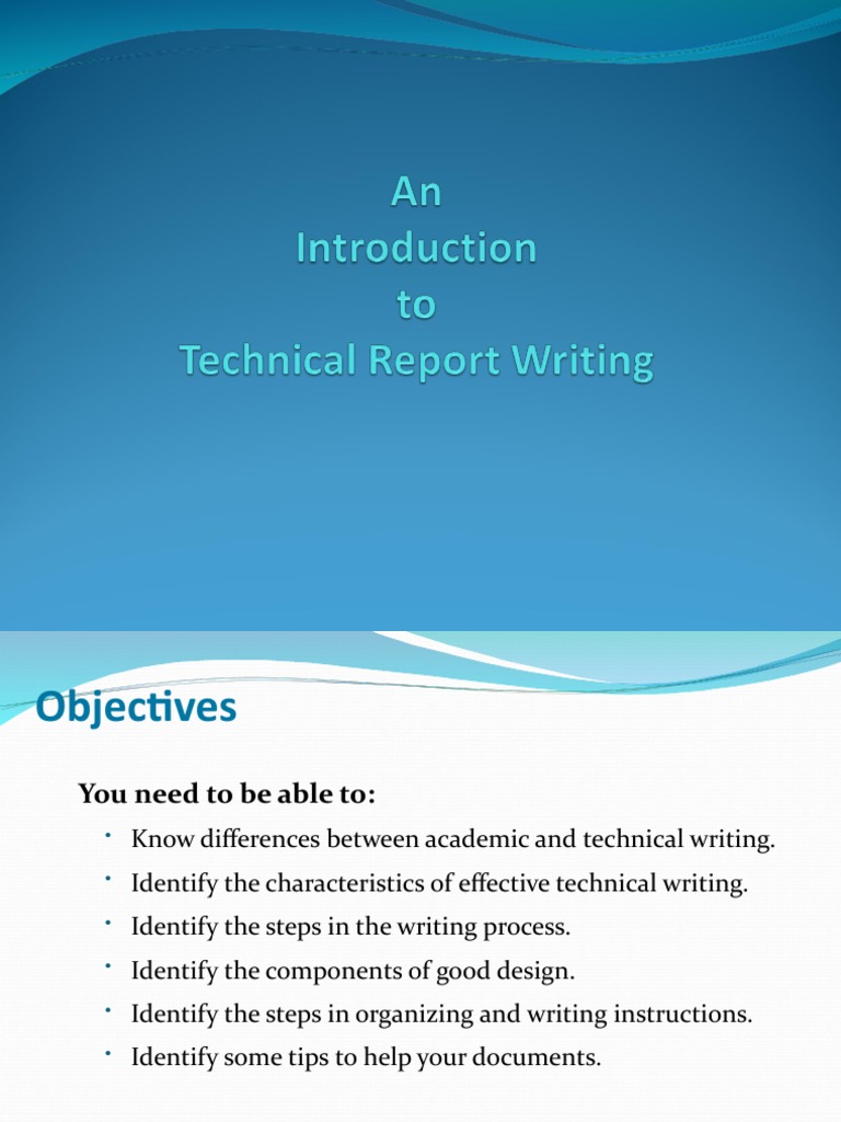 An introduction to Technical Report Writing | PDF | Technical ...