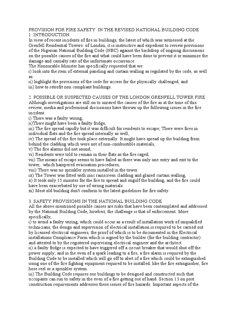 Provisions For Fire Safety Etc in The National Building Code | PDF ... Provisions For Fire Safety Etc in The National Building Code | PDF ...