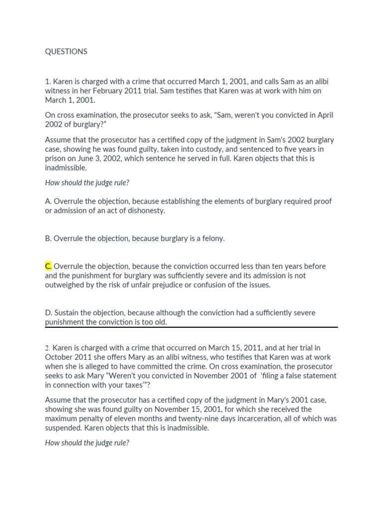 How Should The Judge Rule?: Correct! | PDF | Hearsay | Witness