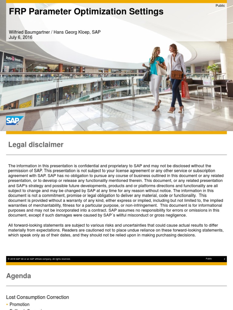 FRP Parameter Optimization Settings: Wilfried Baumgartner / Hans Georg ...