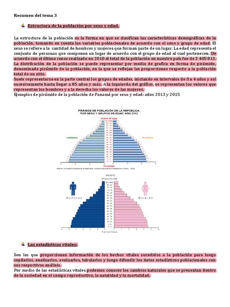 Resumen Del Tema #3 PPS Virtual 2022 | PDF | Población | Demografía