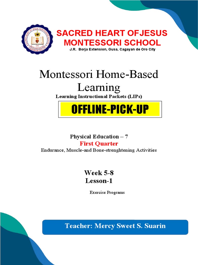 Montessori PE7 Exercise Program Guide | PDF | Career & Growth | Self ...