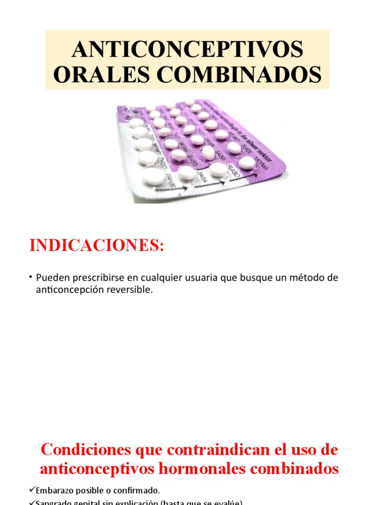 ANTICONCEPTIVOS ORALES COMBINADOS | PDF