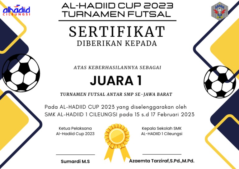 Sertifikat: Juara 1 | PDF