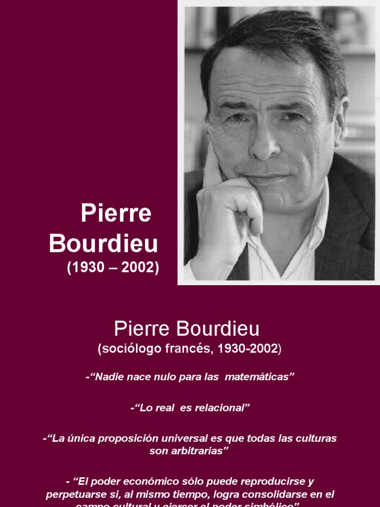 Pierre Bourdieu 2019 | PDF | Teorías filosóficas