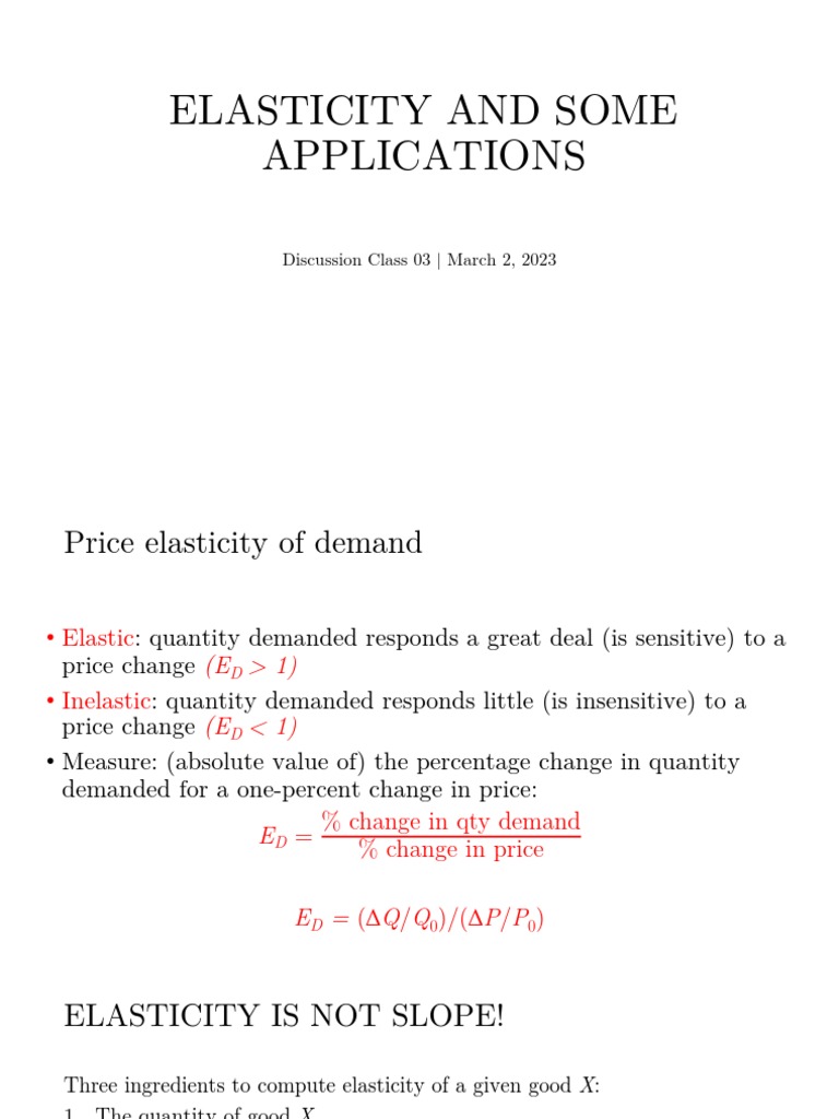 Elasticity Problems | Download Free PDF | Price Elasticity Of Demand ...
