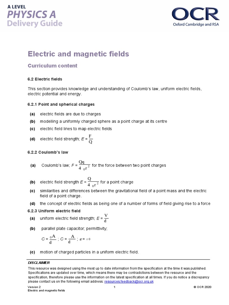 Electric and Magnetic Fields | PDF | Magnetic Field | Electric Field