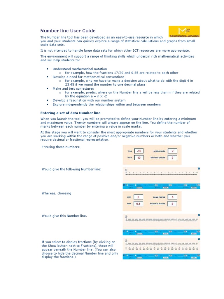 Number Line User Guide | PDF | Trigonometric Functions | Sine