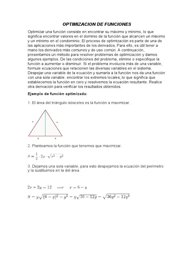 Optimizacion de Funciones | Download Free PDF | Optimización Matemática | Derivado