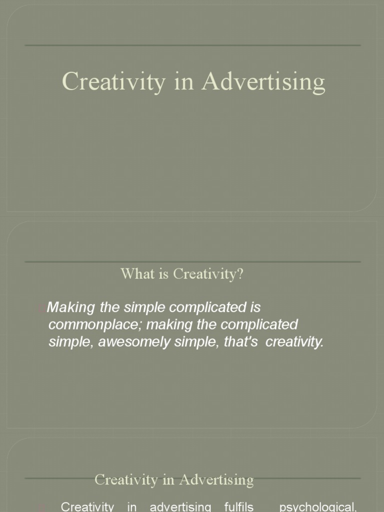 Importance of Creativity in Advertising | PDF