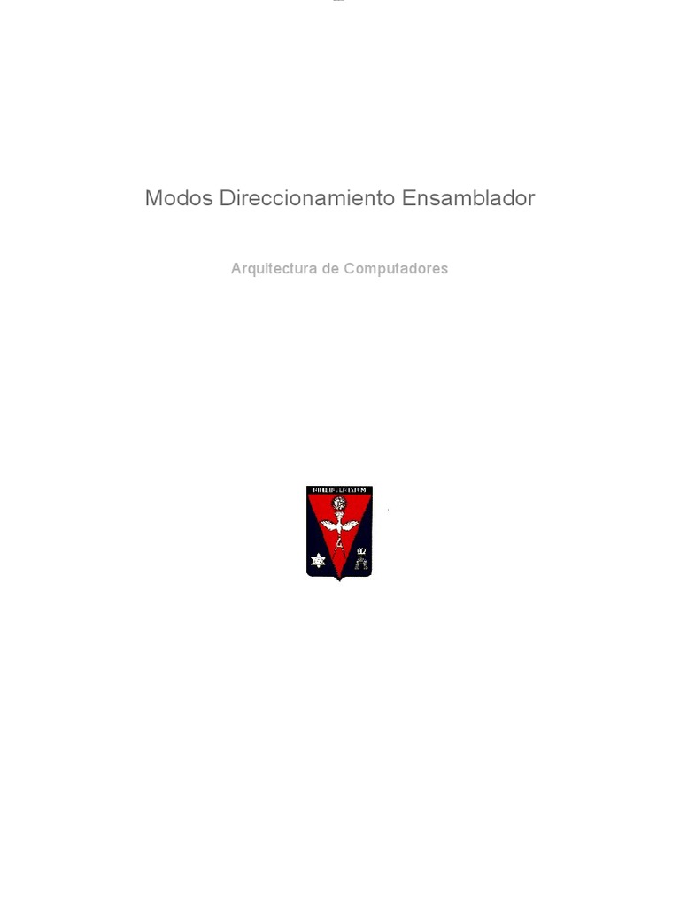 Modos Direccionamiento Assembler | PDF | Programa de computadora | Programación