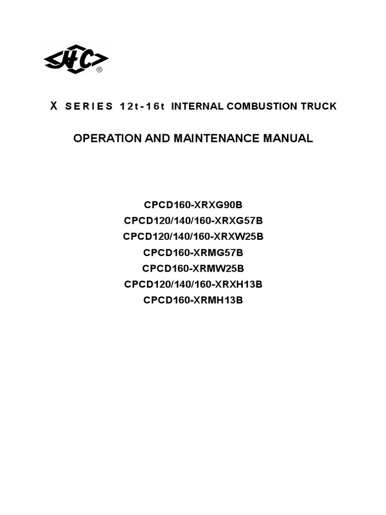 Comprehensive Operation and Maintenance Manual for the 12t-16t Internal ...