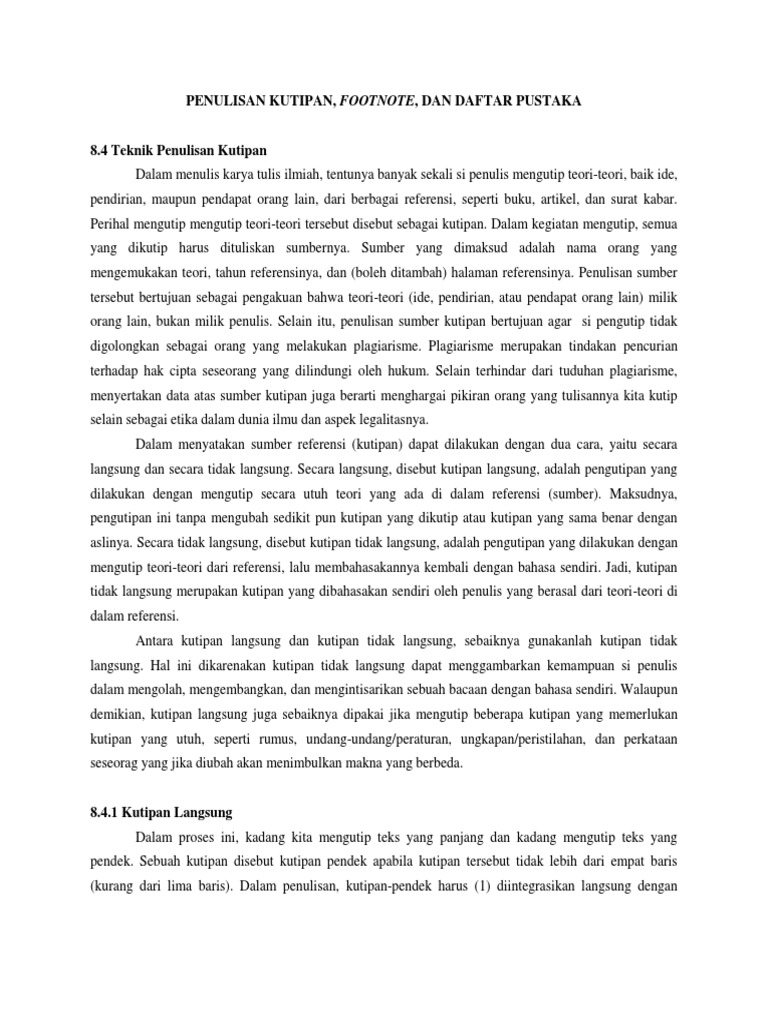 Penulisan Kutipan B.ind | PDF