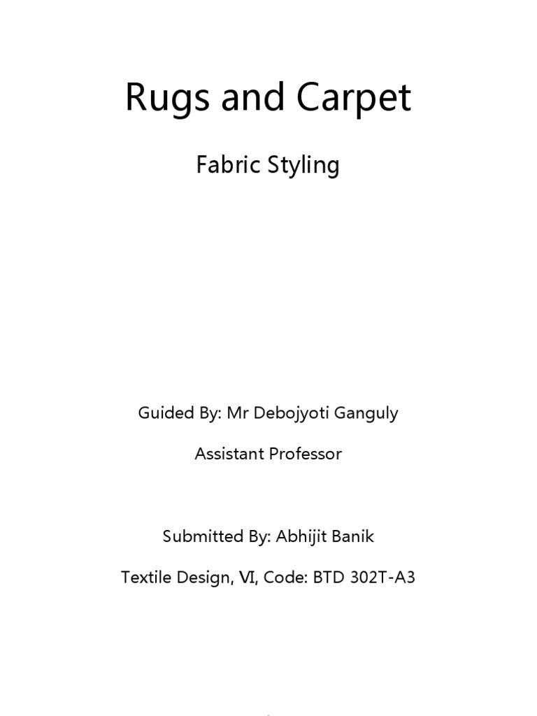 Rugs and Carpets | PDF | Carpet | Weaving