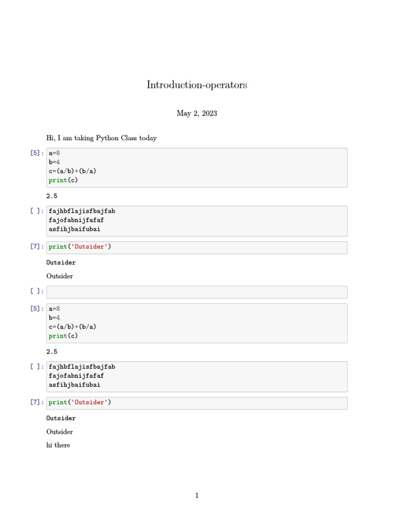 Introduction Operators Pdf Software Development Information Technology Management