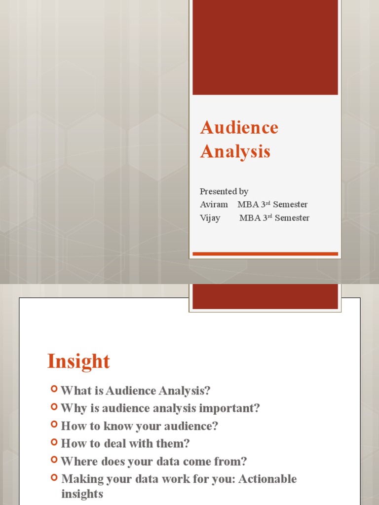 Audience Analysis | PDF