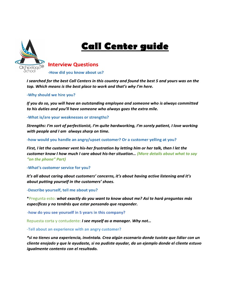 Call center guide | PDF