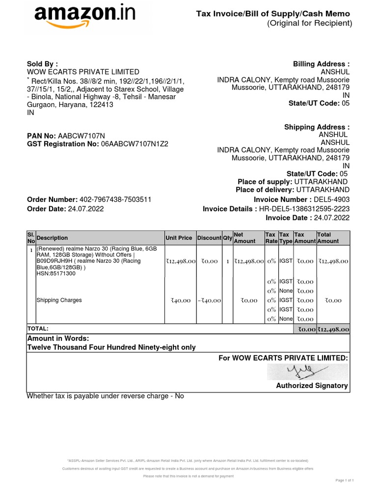 Invoice | PDF | Invoice | Money