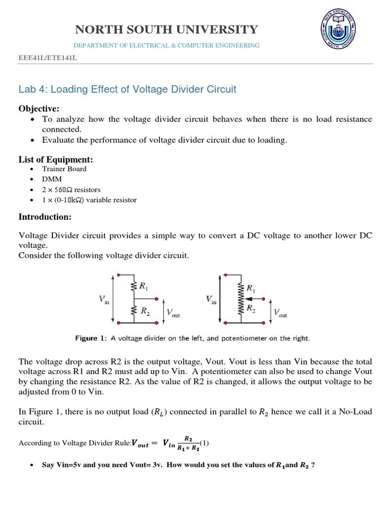 Lab 4 | PDF | Resistor | Physical Quantities