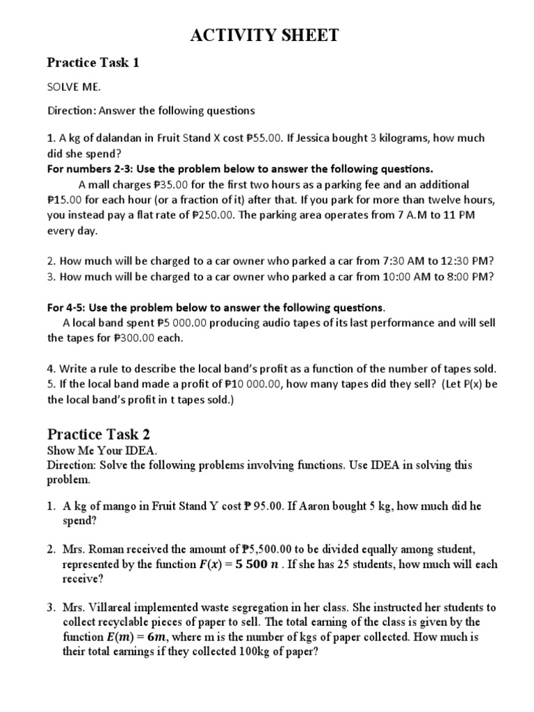 Math Practice and Problem-Solving Worksheet | PDF | Celsius