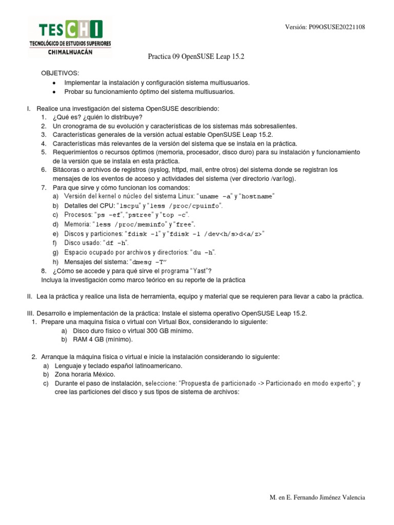 P09. OpenSUSE | PDF | Interfaces gráficas de usuario | Tecnología de ...