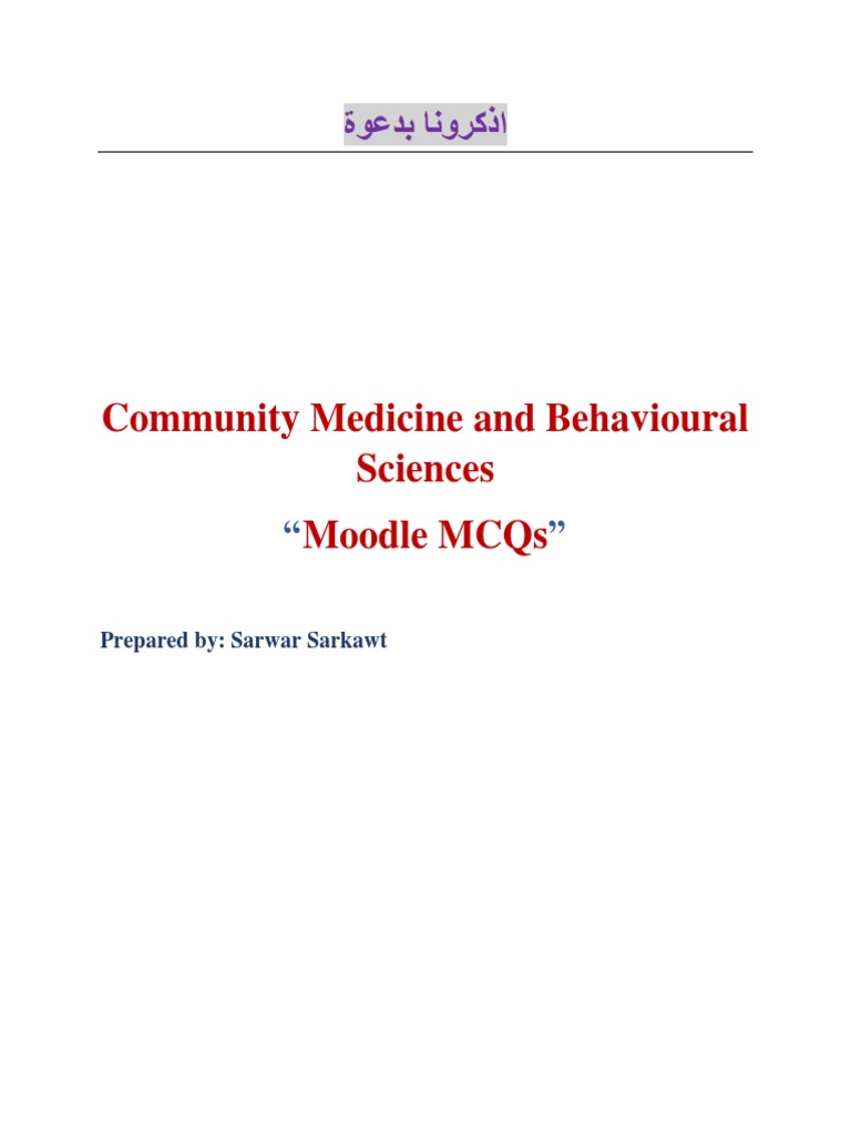 Community Medicine MCQs Guide | PDF | Memory | Influenza