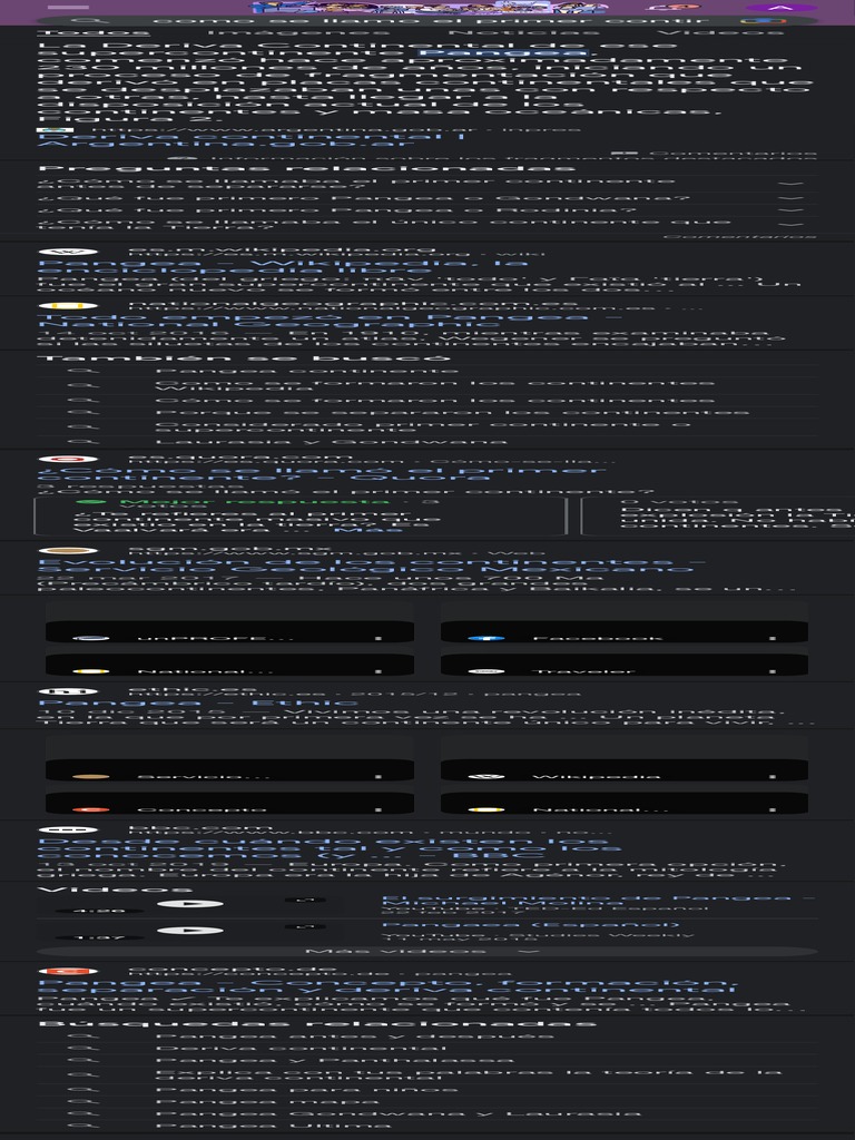 Como Se Llamo El Primer Continente - Buscar Con Google PDF | PDF