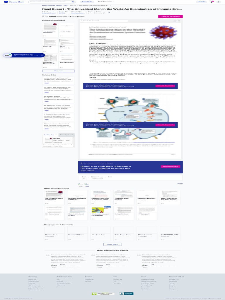 Kami Export - The Unluckiest Man in The World An Examination of Immune Sys | Download Free PDF ...