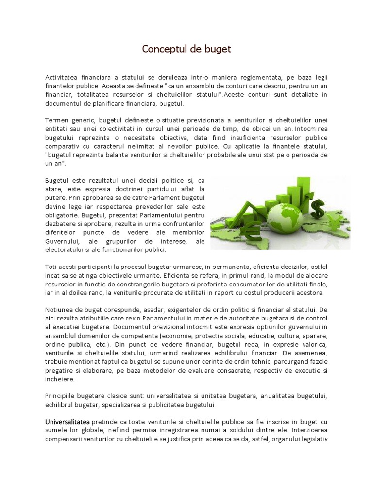 Conceptul de Buget | PDF