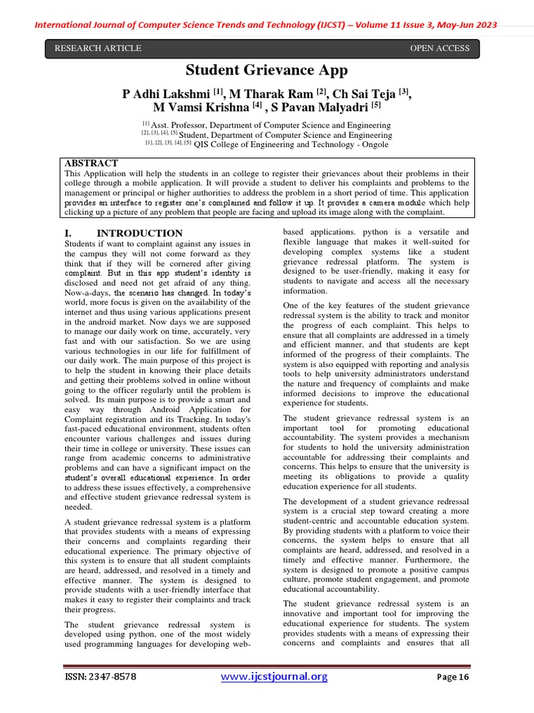 (IJCST-V11I3P5) :P Adhi Lakshmi, M Tharak Ram, CH Sai Teja, M Vamsi ...