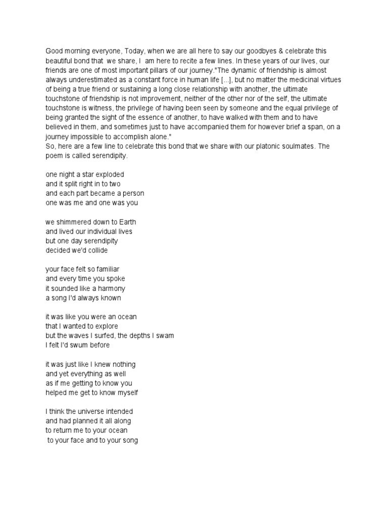 Poem For Farewell | PDF