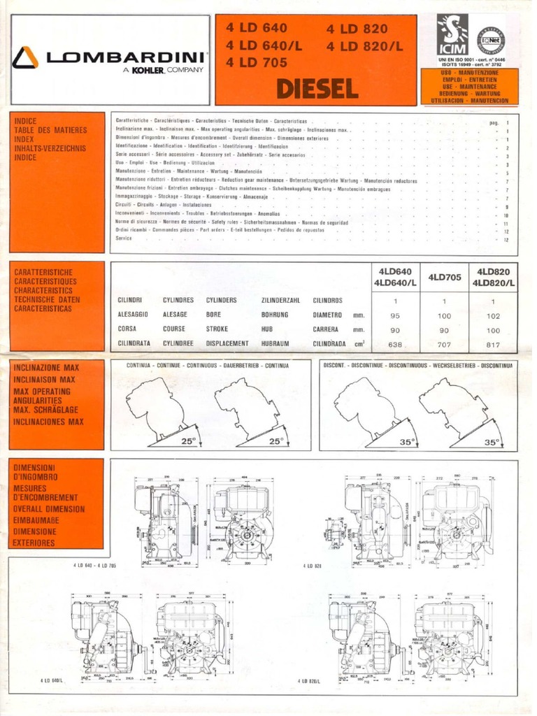 Lombardini 4 LD 820 | PDF