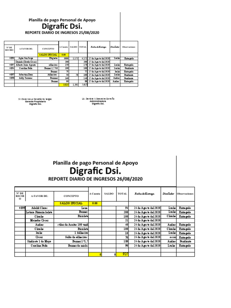 Libro de Ingreso y Egreso | PDF