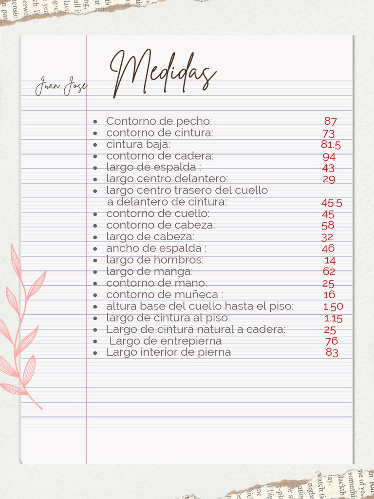 Tabla de Medidas | PDF