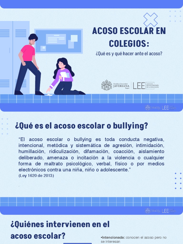 Cartilla Acoso Escolar y Ruta de Acción - Lee Javeriana 2023 | PDF | Injusticia | Ciencias del ...