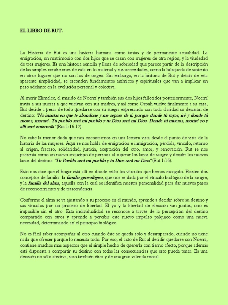 El Libro de Ru1 | PDF | Libro de rut | Noemí (figura bíblica)