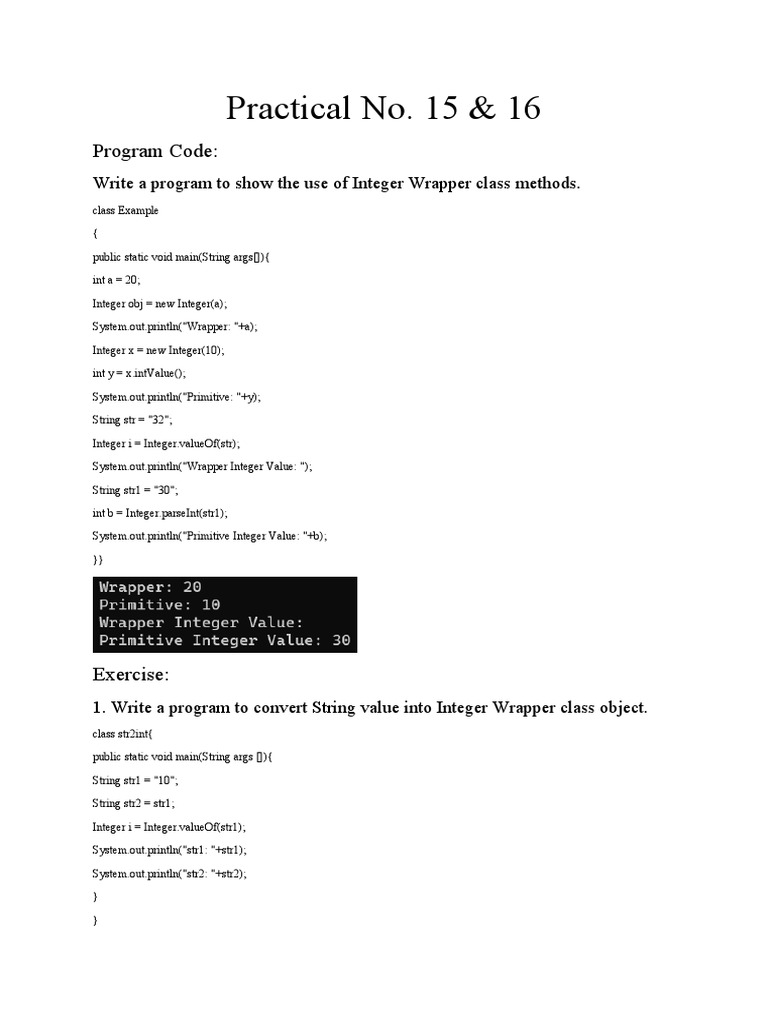 Practical No. 15 & 16 | PDF