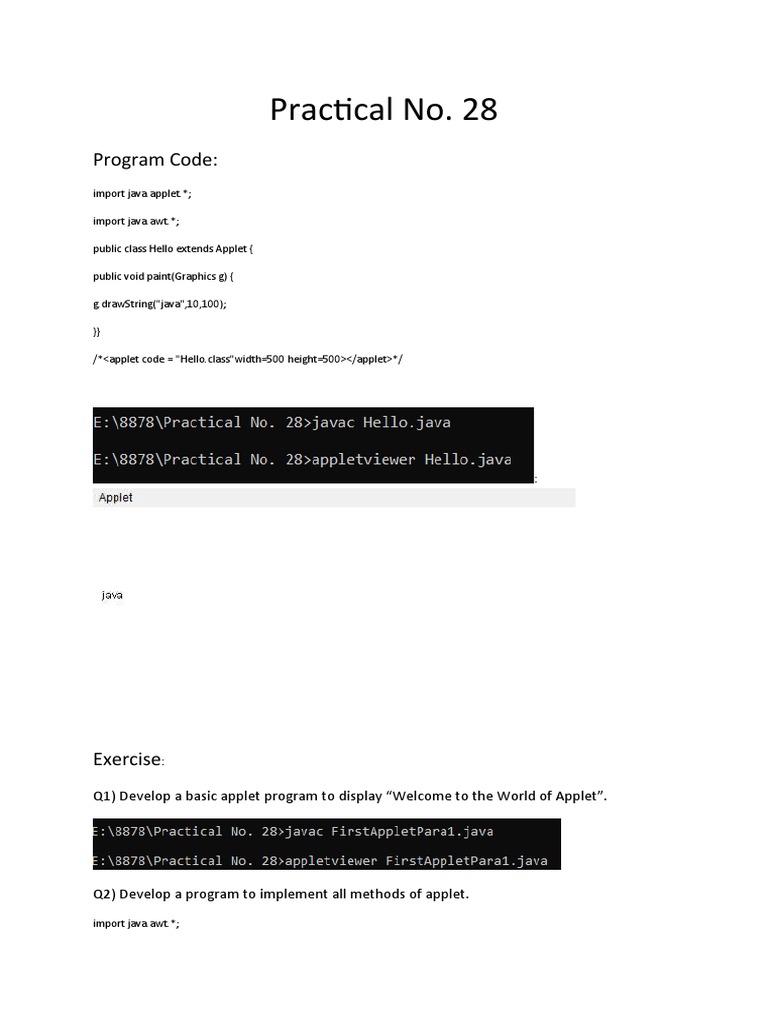 Practical No. 28 | PDF