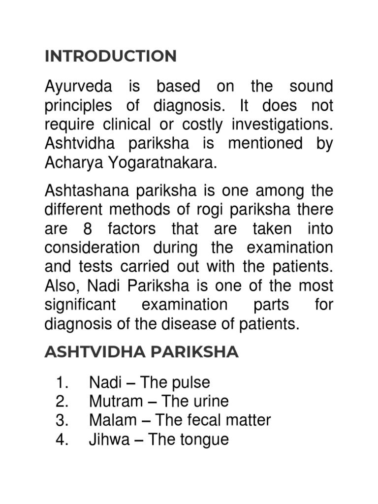 Ashtavidha Pariksha-1 PDF | PDF | Ayurveda | Pulse Ashtavidha Pariksha-1 PDF | PDF | Ayurveda | Pulse